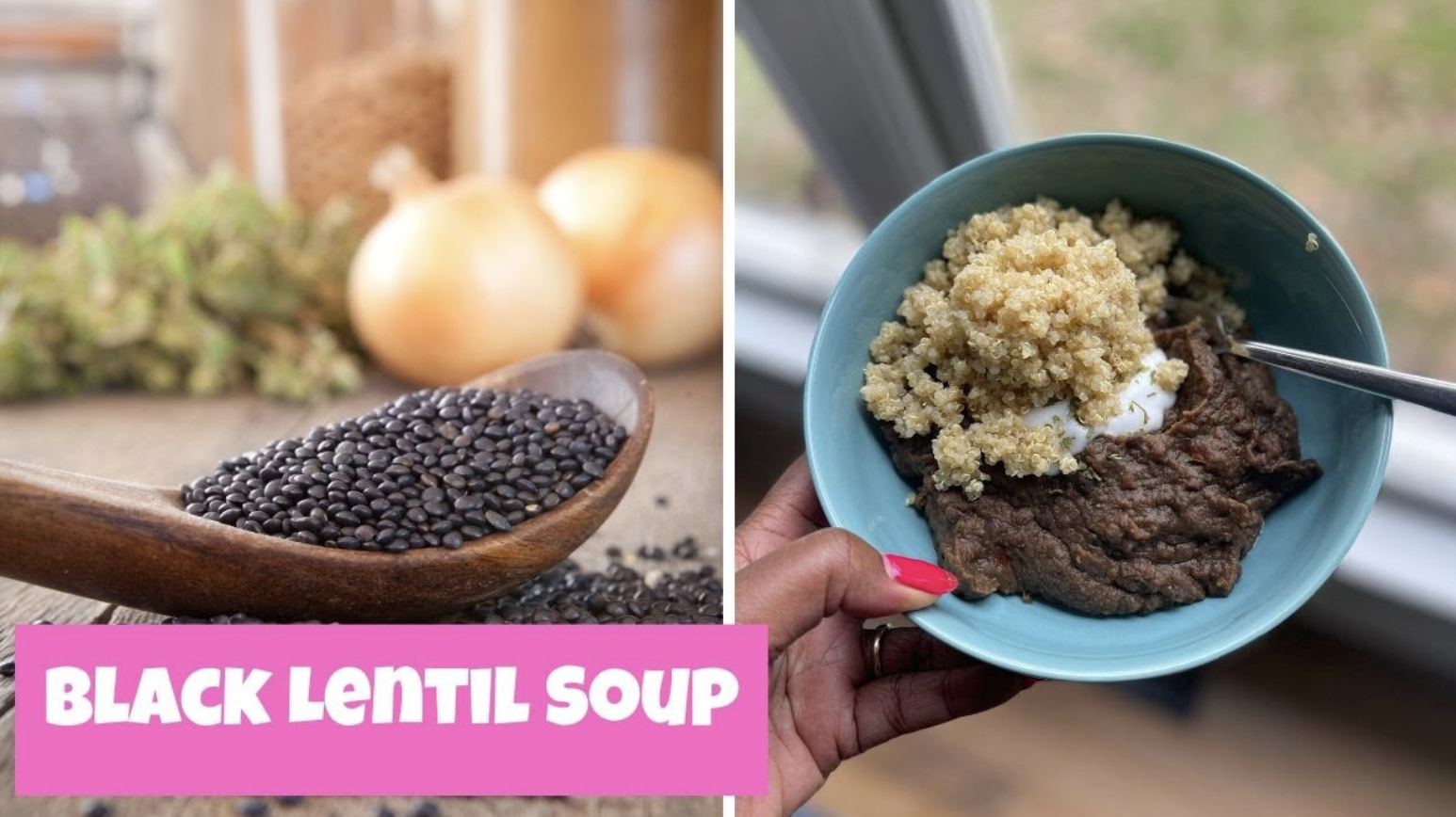 Quick & Easy Creamy Black Lentil Soup for Shrinking Fibroids, PCOS ...